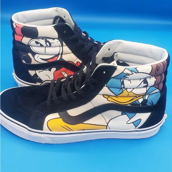 Shoes | Disney Hightop Sneakers With Cartoon Characters | Poshmark